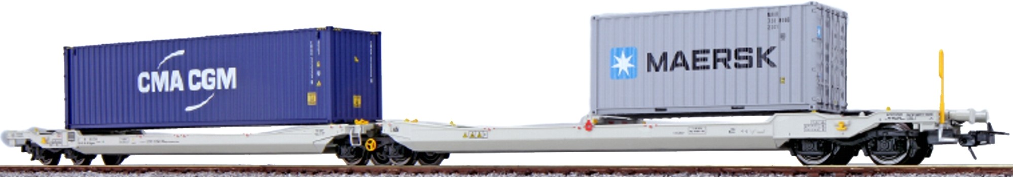 ESU X 36549 H0 - Taschenwagen, H0, Sdggmrs, NL-RN, Container CMAU ...