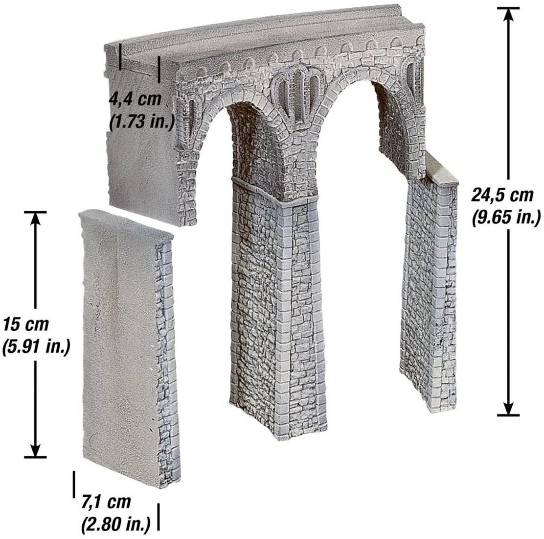 Noch 67024 H0 - Brugdeel of brugdek, recht Modelrailway