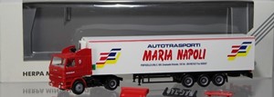 Herpa 142779 H0 - Scania Vrachtwagen met Trailer Maria Napoli Modelrailway