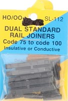 Peco SL-112 H0 - Verloopraillas Code 75 naar Code 100 12stuks Modelrailway